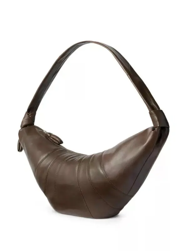 LEMAIRE Large Croissant Leather Shoulder Bag - Brown