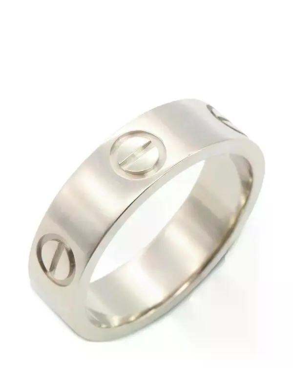 Cartier 18k White Gold Love Screw-detail Ring - Silver