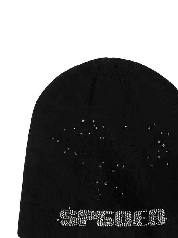 SP5DER Rhinestone Embellished Beanie Hat