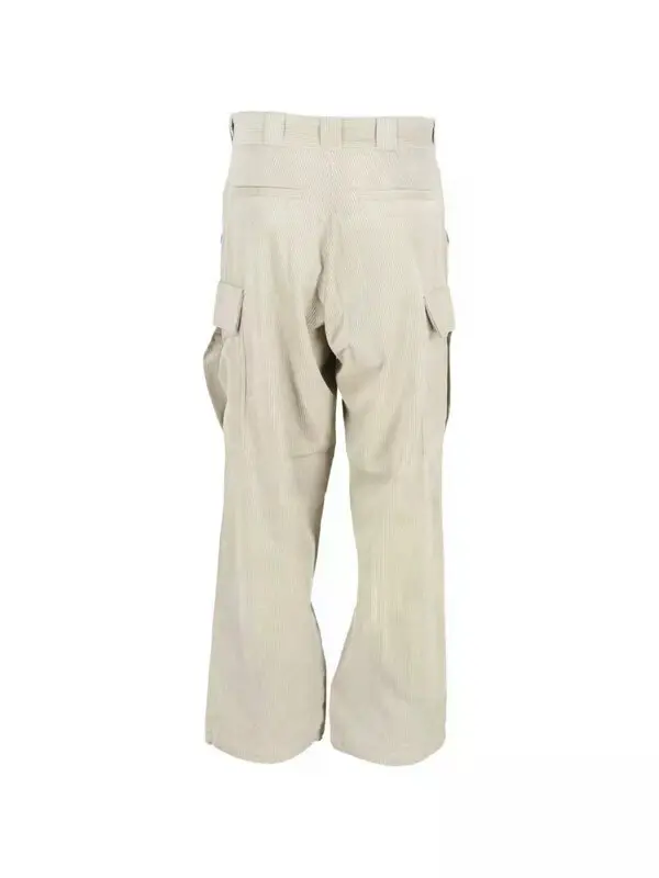 Prada Corduroy Wide Leg Cargo Trousers