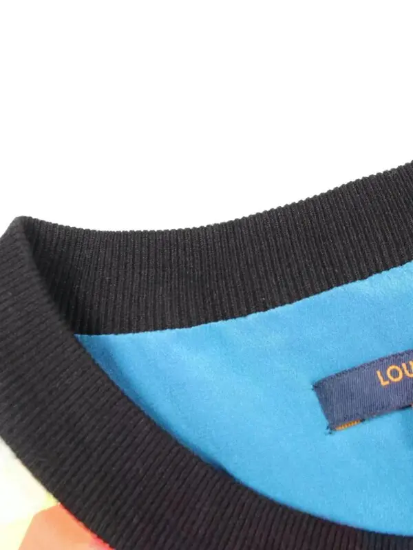 LOUIS VUITTON Color-block Graffiti Print Mini Dress