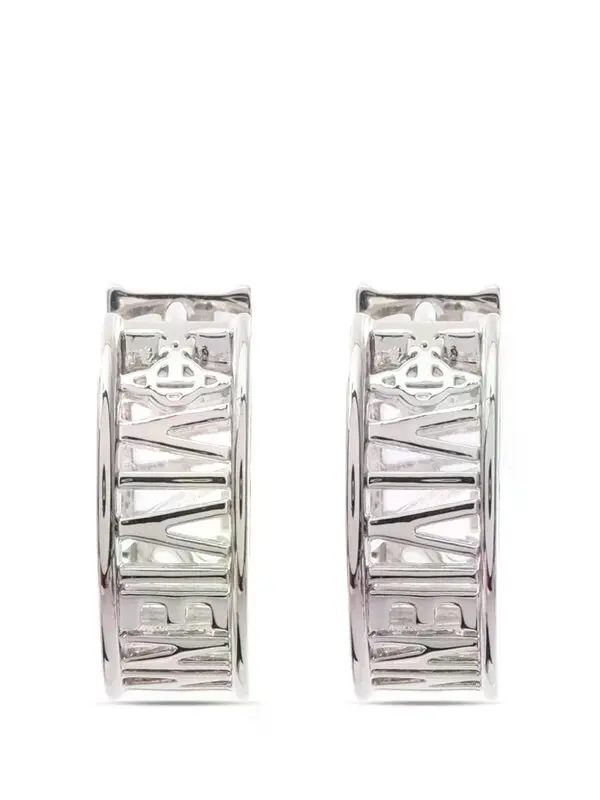 VIVIENNE WESTWOOD Westminster Orb Hoop Earring - Silver