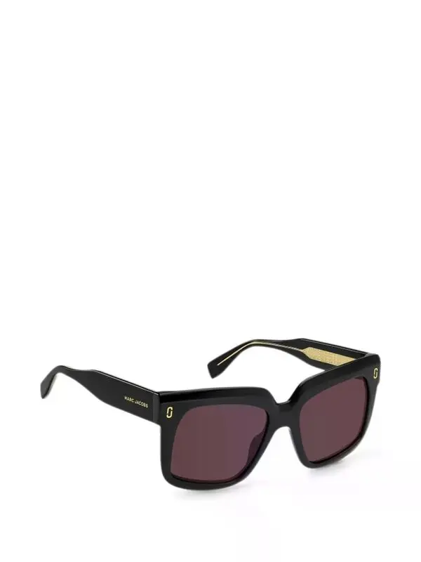 Marc Jacobs Square Frame Sunglasses With Gold Tone Hardware