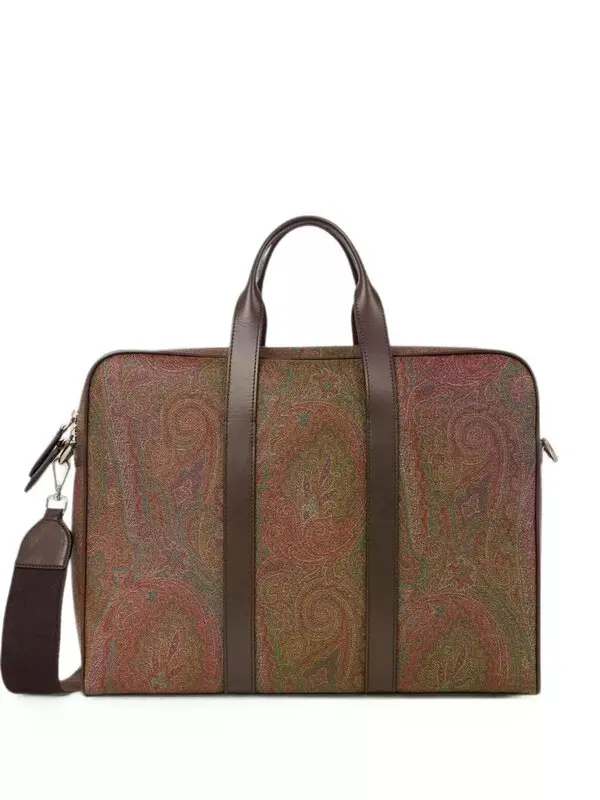 Etro Arnica Paisley Jacquard Document And Laptop Bag - Red