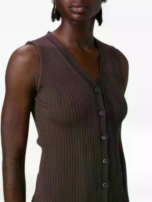 Antonio Marras Ribbed Knit V-neck Gilet