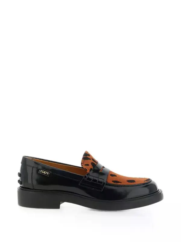 TOD'S Animal-print Gommini Loafers