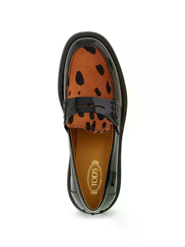 TOD'S Animal-print Gommini Loafers