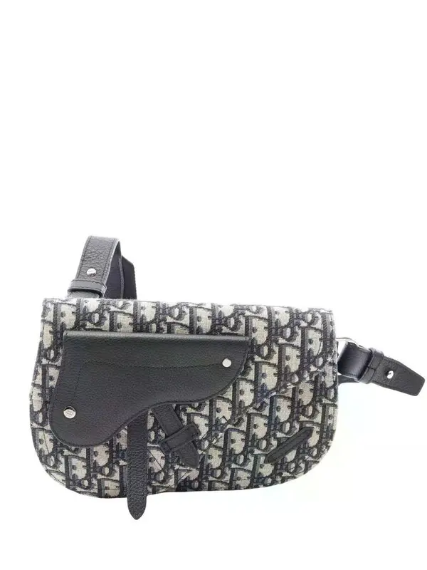 Dior Oblique Canvas Saddle Messenger Bag - Blue