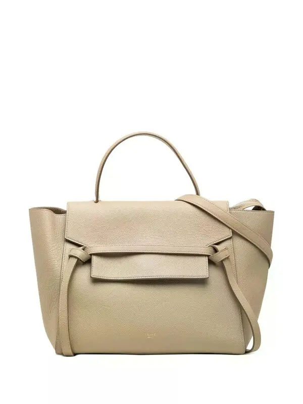 Celine Mini Grained Calfskin Belt Bag Satchel - Neutrals