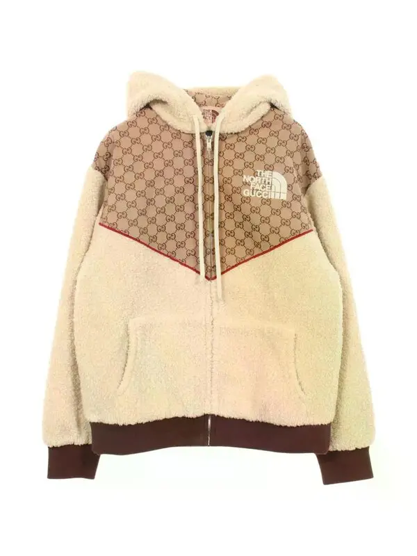 Gucci Gg Canvas Zip-up Hoodie - Neutrals