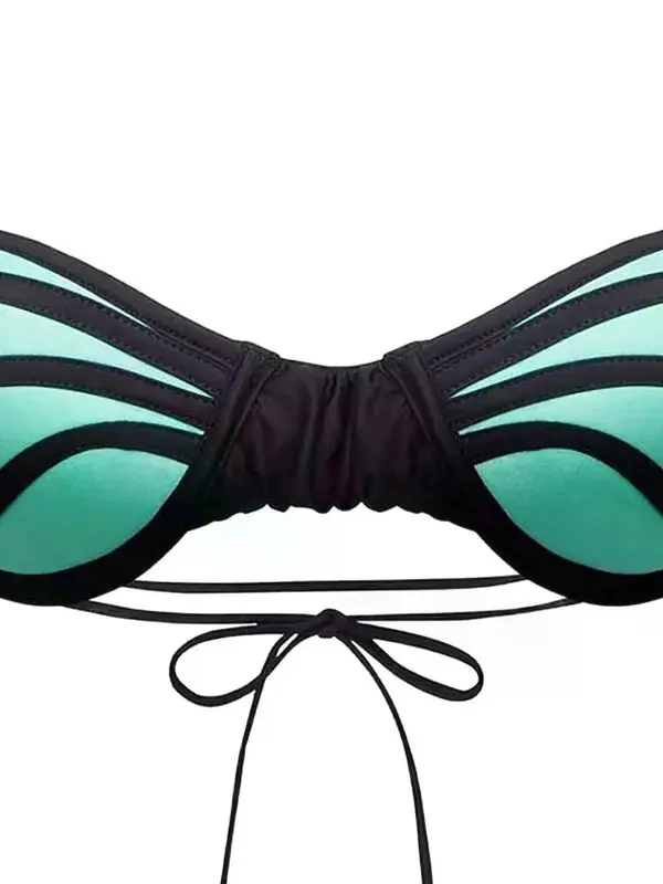 GOD SAVE QUEENS Allure Panelled Curved Bikini Top