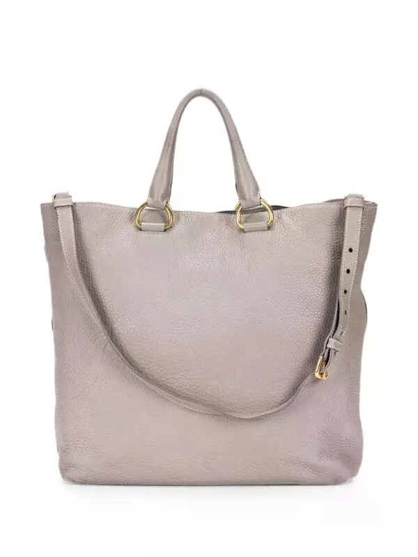 Prada Vitello Daino Shopping Tote Bag - Grey