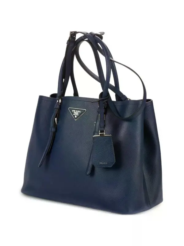 Prada Saffiano Cuir Tote Bag - Blue