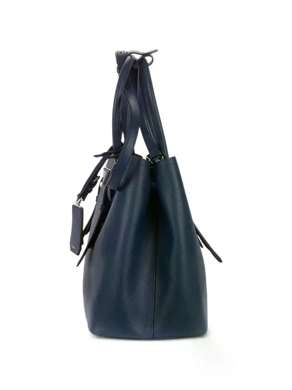 Prada Saffiano Cuir Tote Bag - Blue