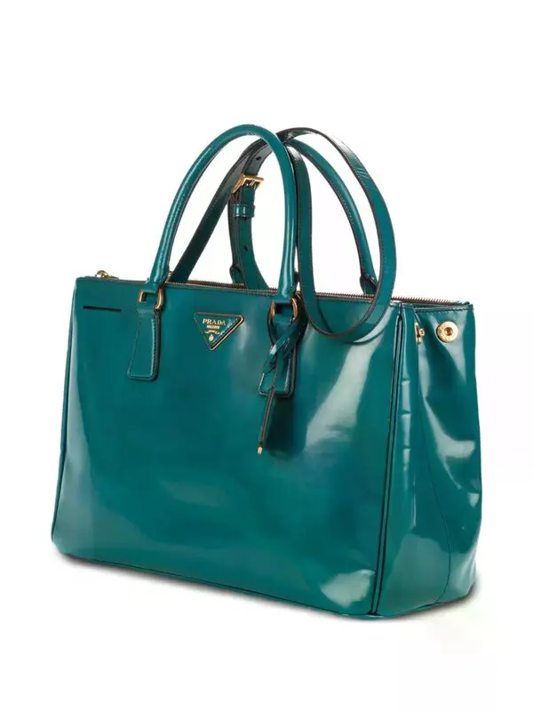 Prada Galleria Double-zip Tote Bag - Green