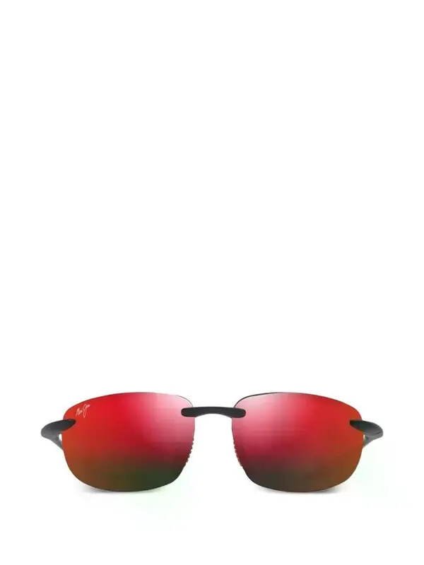 Maui Jim Hookipa Ultra Rectangle-frame Sunglasses - Black