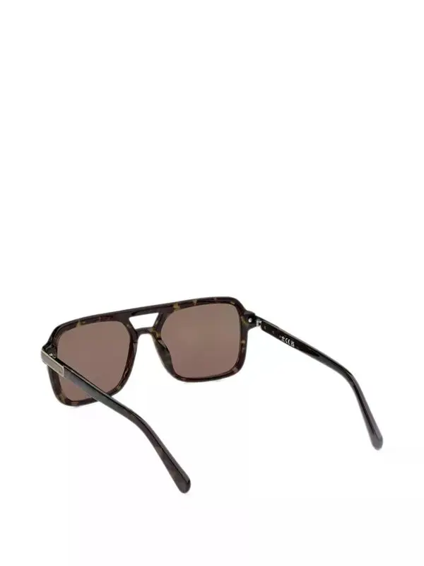 Adidas Tortoiseshell-effect Pilot Frame Sunglasses