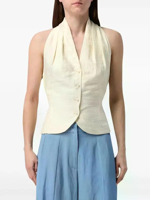 TELA Single-breasted Waistcoat - Neutrals