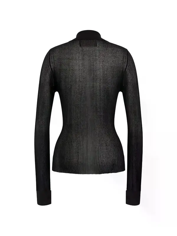 DONDUP Ribbed Knit Long Sleeve Cardigan