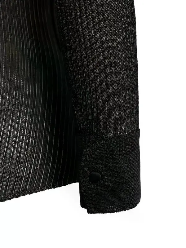 DONDUP Ribbed Knit Long Sleeve Cardigan