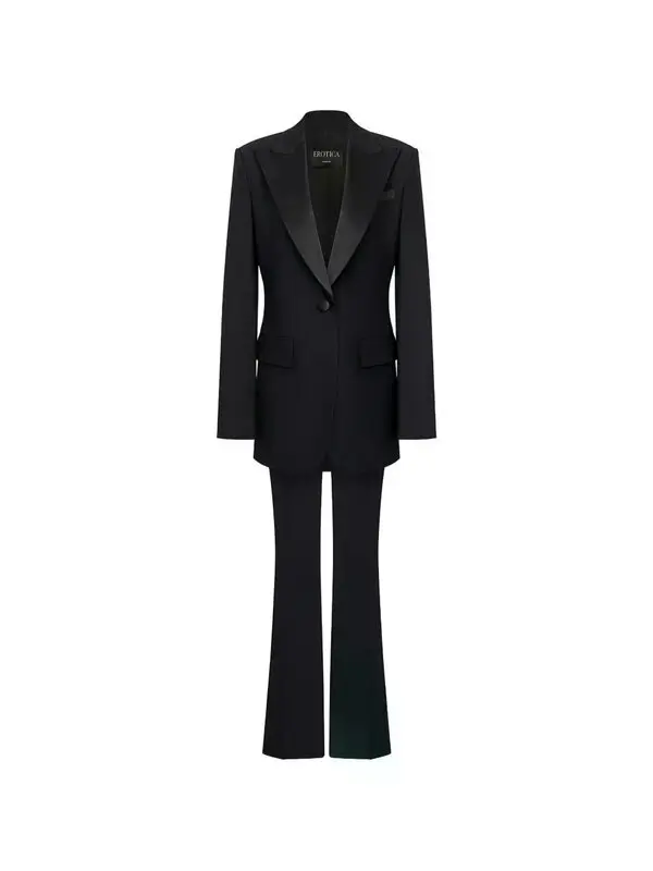 DONDUP Tailored Suit With Satin Lapels - Black