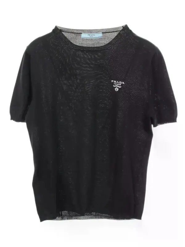 Prada Logo Detail T-shirt - Black