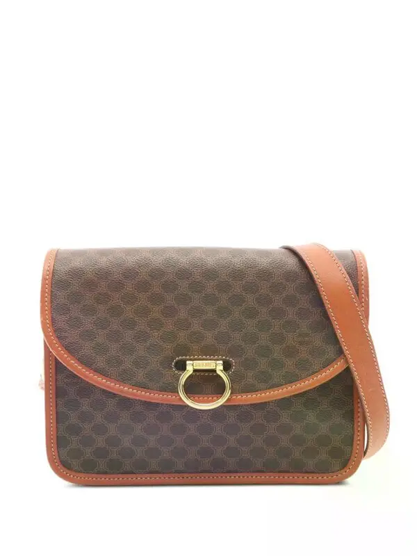 Celine Macadam Front-flap Shoulder Bag - Brown