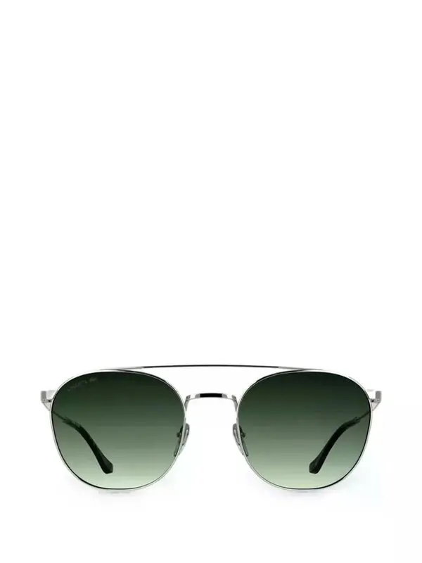 Lacoste Tone Double-bridge Geometric-frame Sunglasses - Silver