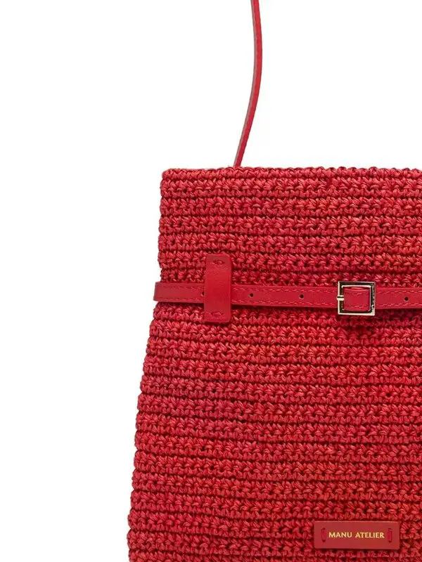 Manu Atelier Mini Tote Du Jour Crochet-knit Tote Bag