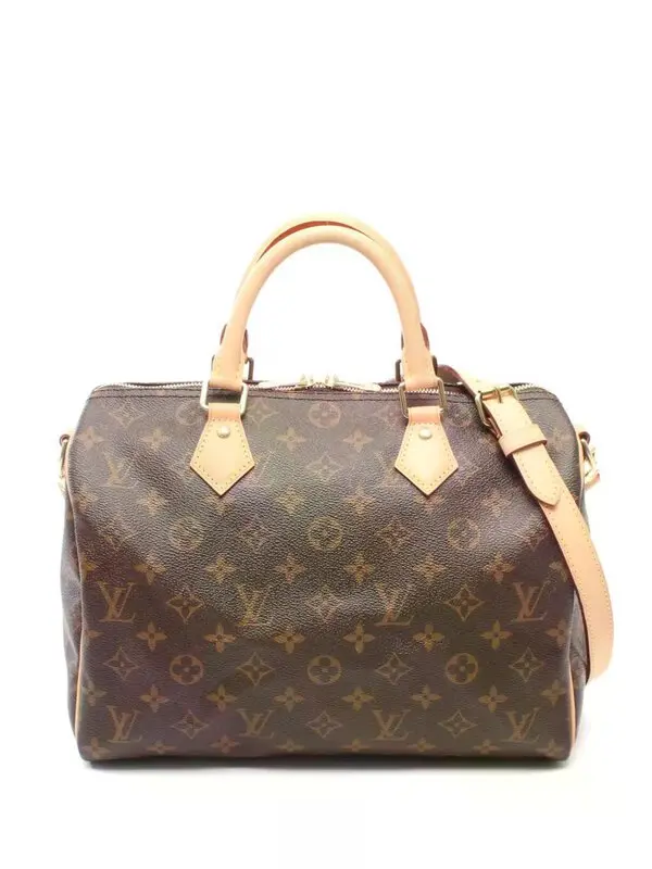 LOUIS VUITTON Speedy Monogram Tote Bag - Brown
