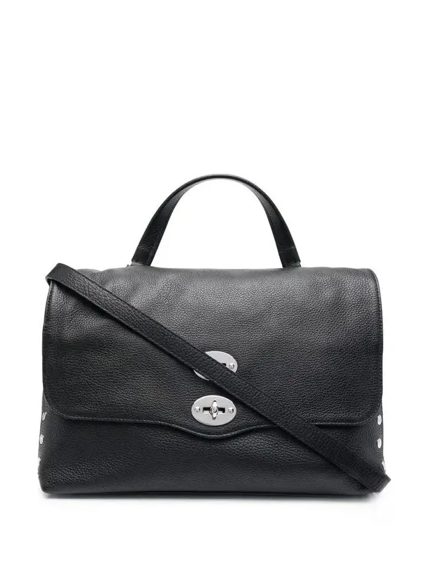 ZANELLATO Studded Leather Tote Bag - Black