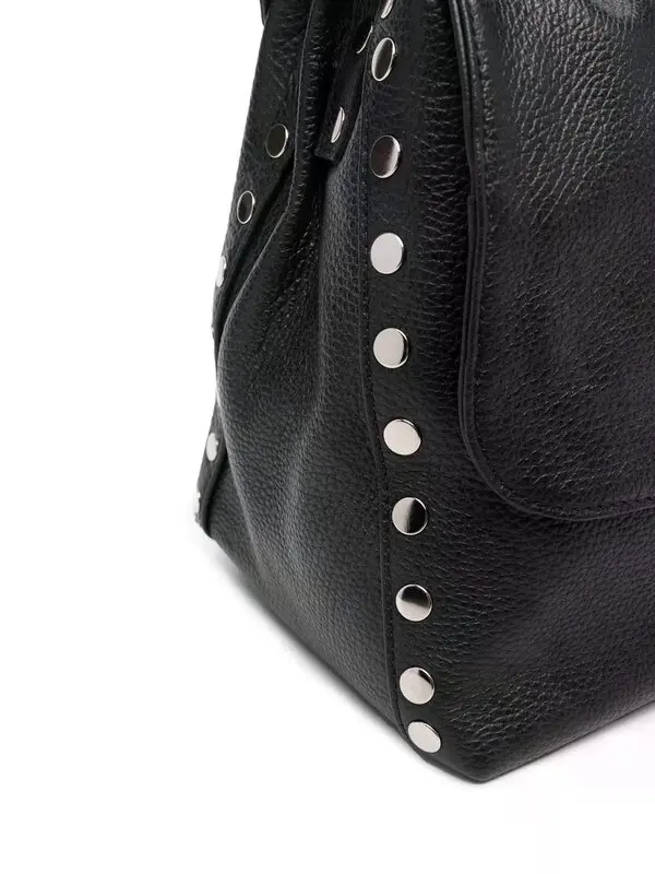 ZANELLATO Studded Leather Tote Bag - Black