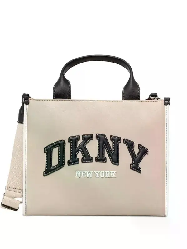 Dkny Hadlee Logo-patch Tote Bag - Neutrals