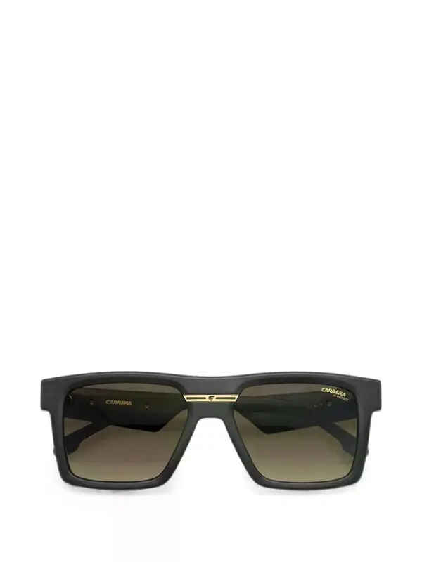 Carrera Eyewear Matte Rectangle Sunglasses With Gold-tone Hardware
