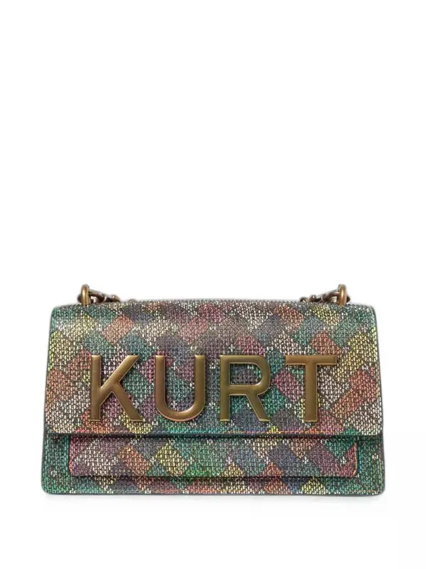 Kurt Geiger Logo Lettering Canvas Shoulder Bag - Black