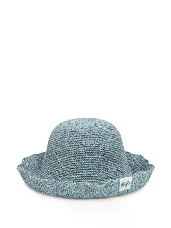 Ruslan Baginskiy Scallop-edge Interwoven Bucket Hat - Blue