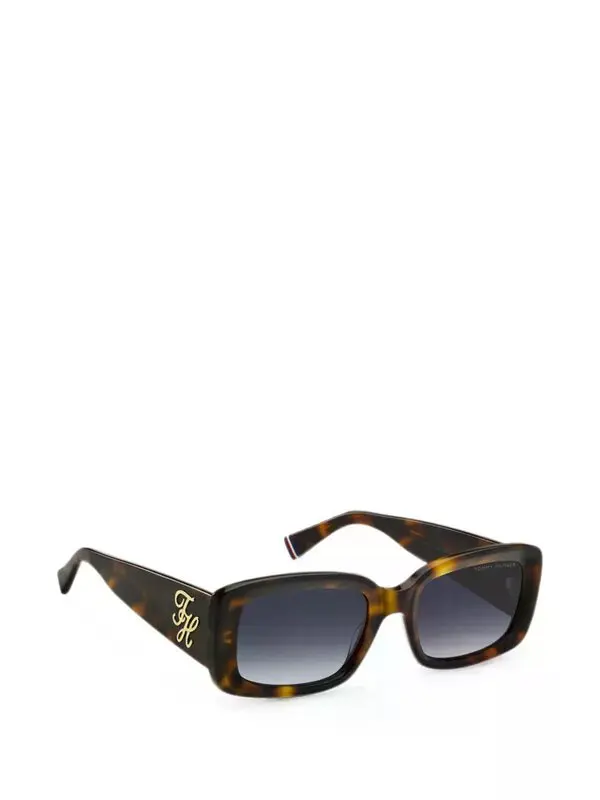 Tommy Hilfiger Monogram Plaque Rectangle Frame Sunglasses