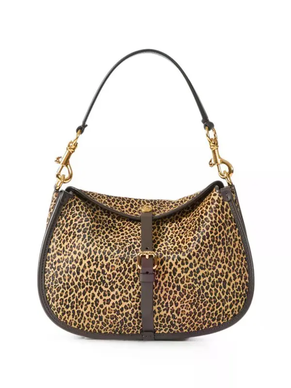 Etro Pony Leopard-print Buckle-fastening Shoulder Bag - Neutrals
