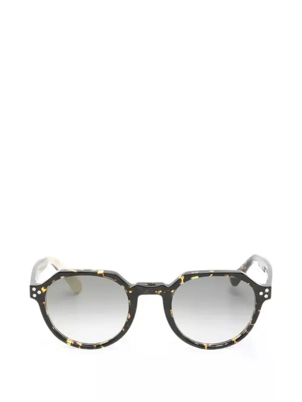 SNOB Tortoiseshell-effect Geometric Frame Sunglasses - Brown