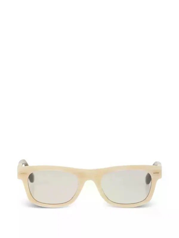 Brunello Cucinelli Acetate Rectangle Frame Sunglasses - Neutrals
