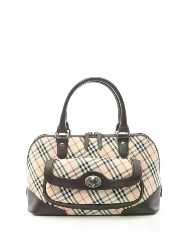 Burberry Nova Check Canvas Handbag - Neutrals