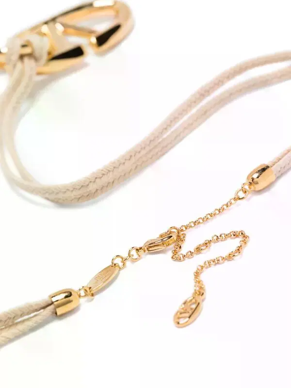 Valentino Garavani Vlogo Rope Necklace - Neutrals