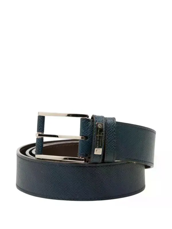 LOUIS VUITTON Taiga Leather Belt - Blue
