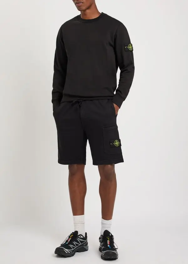 Stone Island Cotton Logo Shorts