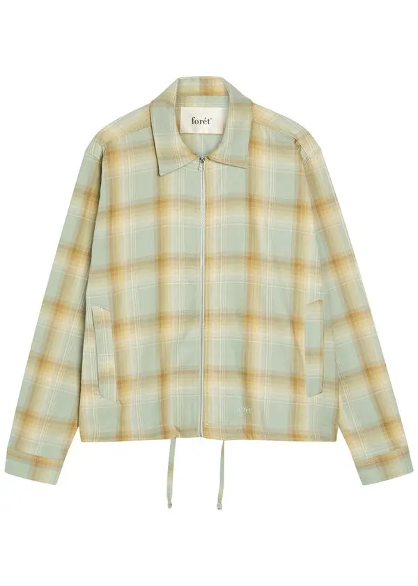 FORET Loft Checked Cotton Overshirt - Multicoloured 1