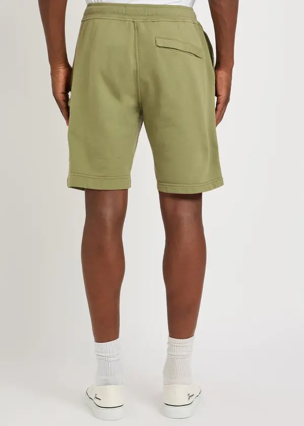 Stone Island Logo Cotton Shorts