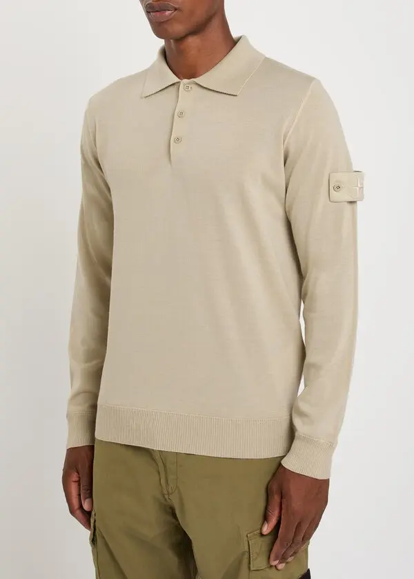 Stone Island Ghost Wool Polo Top