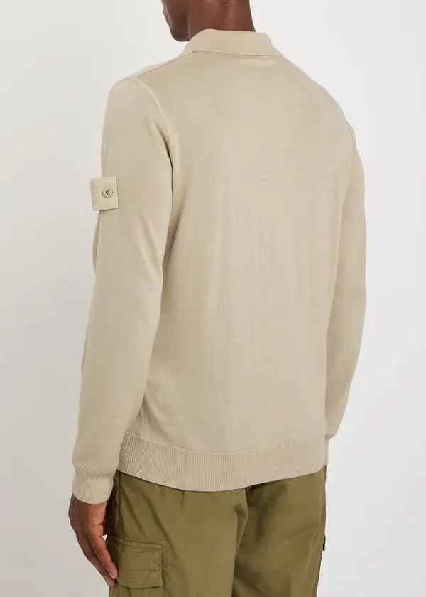 Stone Island Ghost Wool Polo Top