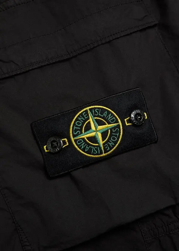Stone Island Logo Stretch-cotton Cargo Trousers
