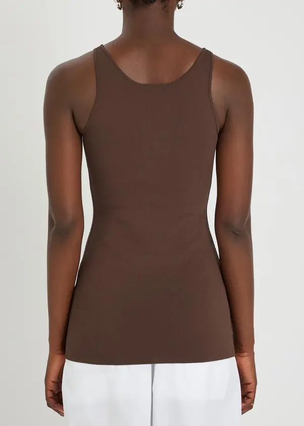 TOTEME Compact Knit Tank Top - Brown